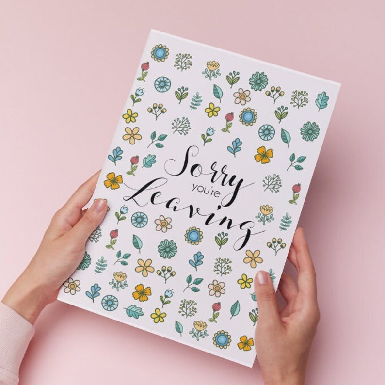 Sorry You're Leaving LARGE Card Farewell Co-worker, Colleague, Work ...