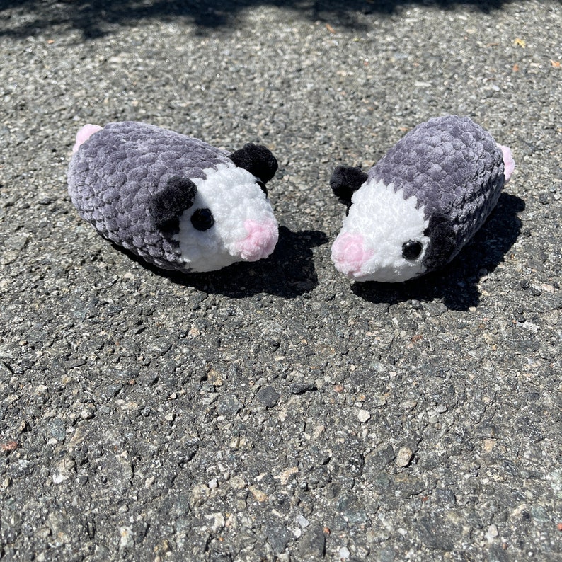 Crochet Opossum Plush | Soft Toy | Chenille Yarn Stuffed Animal - Etsy