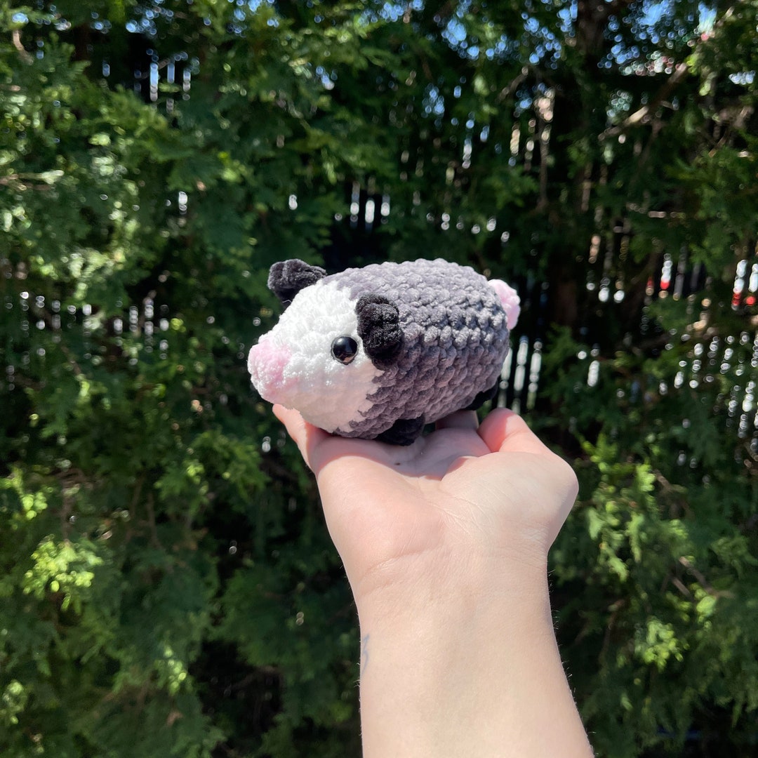 Crochet Opossum Plush | Soft Toy | Chenille Yarn Stuffed Animal - Etsy