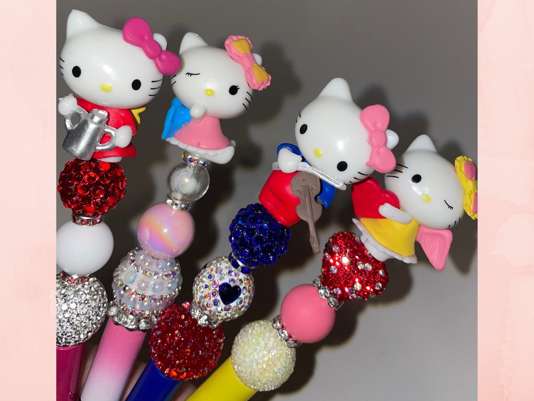 Hello Kitty Pen/hello Kitty Bling/hello Kitty Gift/hello Kitty Beaded ...