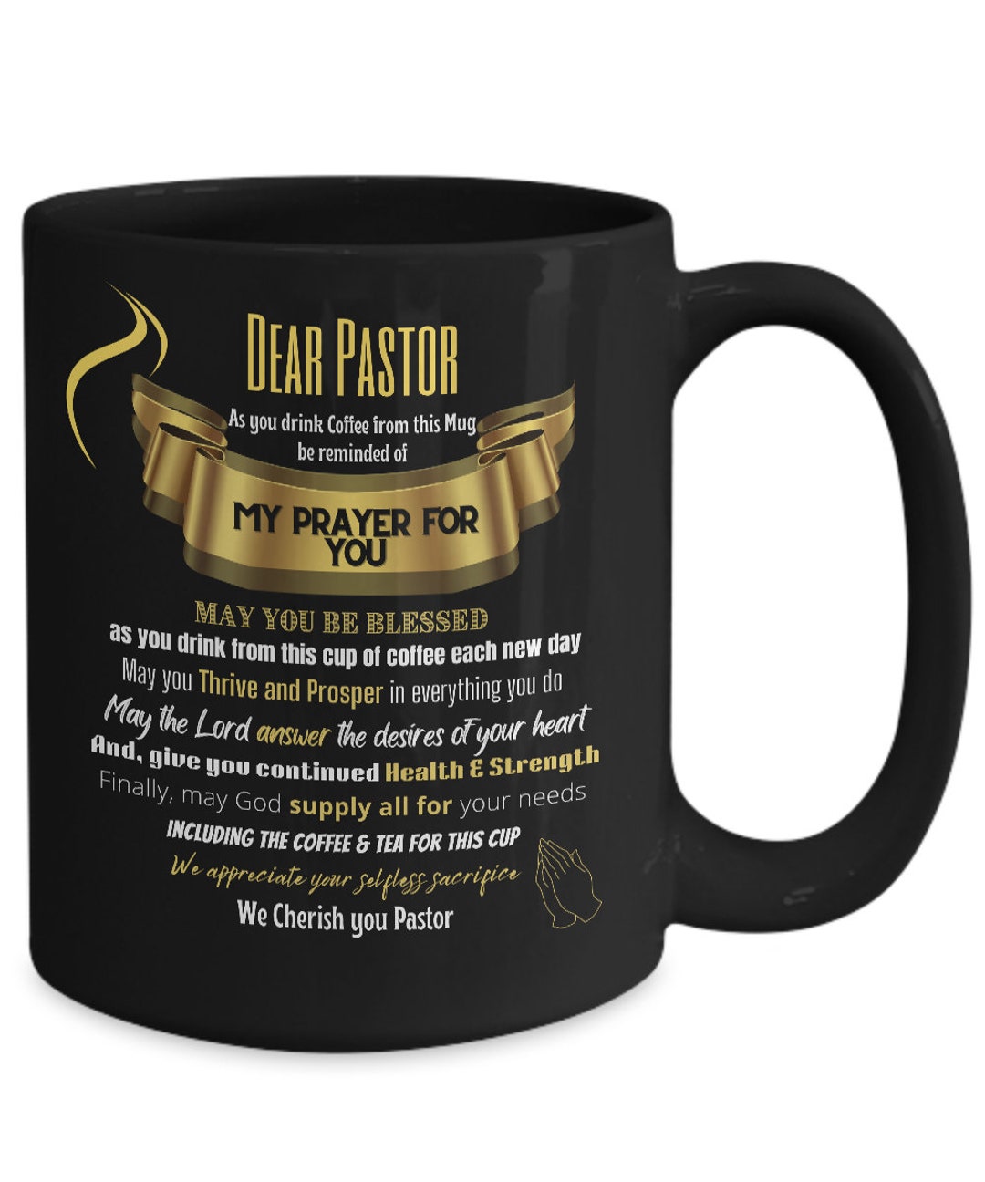 Pastor Prayer Mug, Minister Father Appreciation Gift, Clergy Day ...