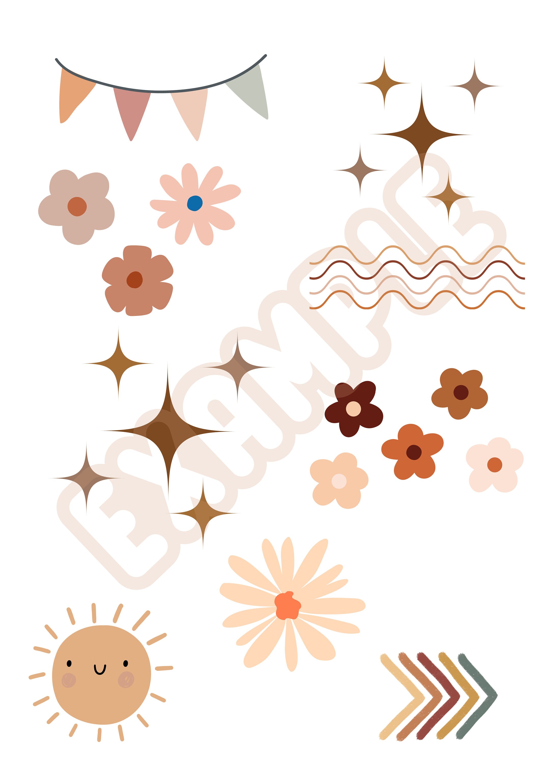 250 BOHO AESTHETIC STICKERS Bullet Journal Planner Instantly Printed - Etsy