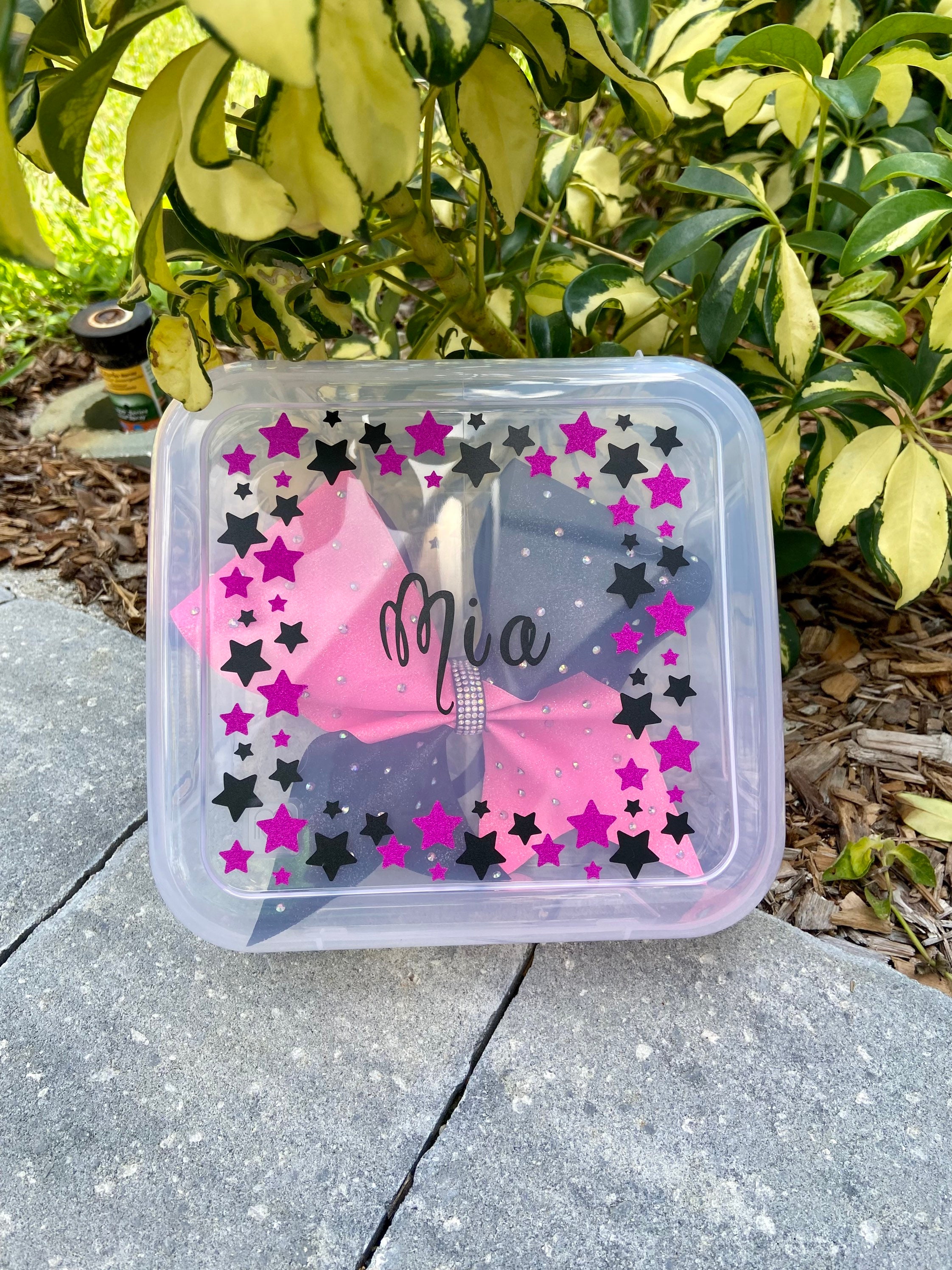 Bow Box- Cheer Bow Holder- Cheer Bow Box- Cheer Team Gift ...