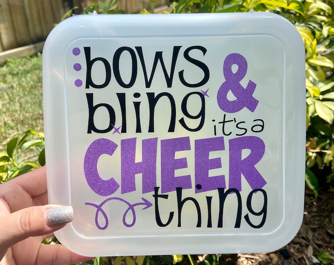 Bow Box Cheer Bow Holder Cheer Bow Box Cheer Team Gift Cheerleading ...