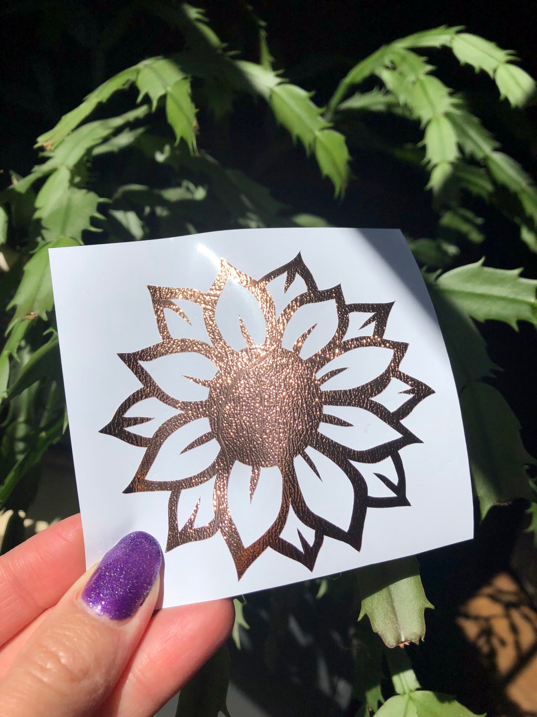 Gold Sunflower Vinyl Decal - Etsy