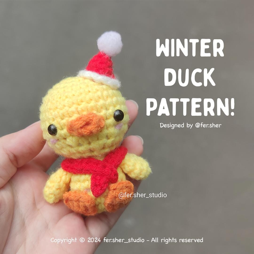 PDF Crochet Pattern - Duckie Little Duck With Hat Amigurumi | Crochet ...