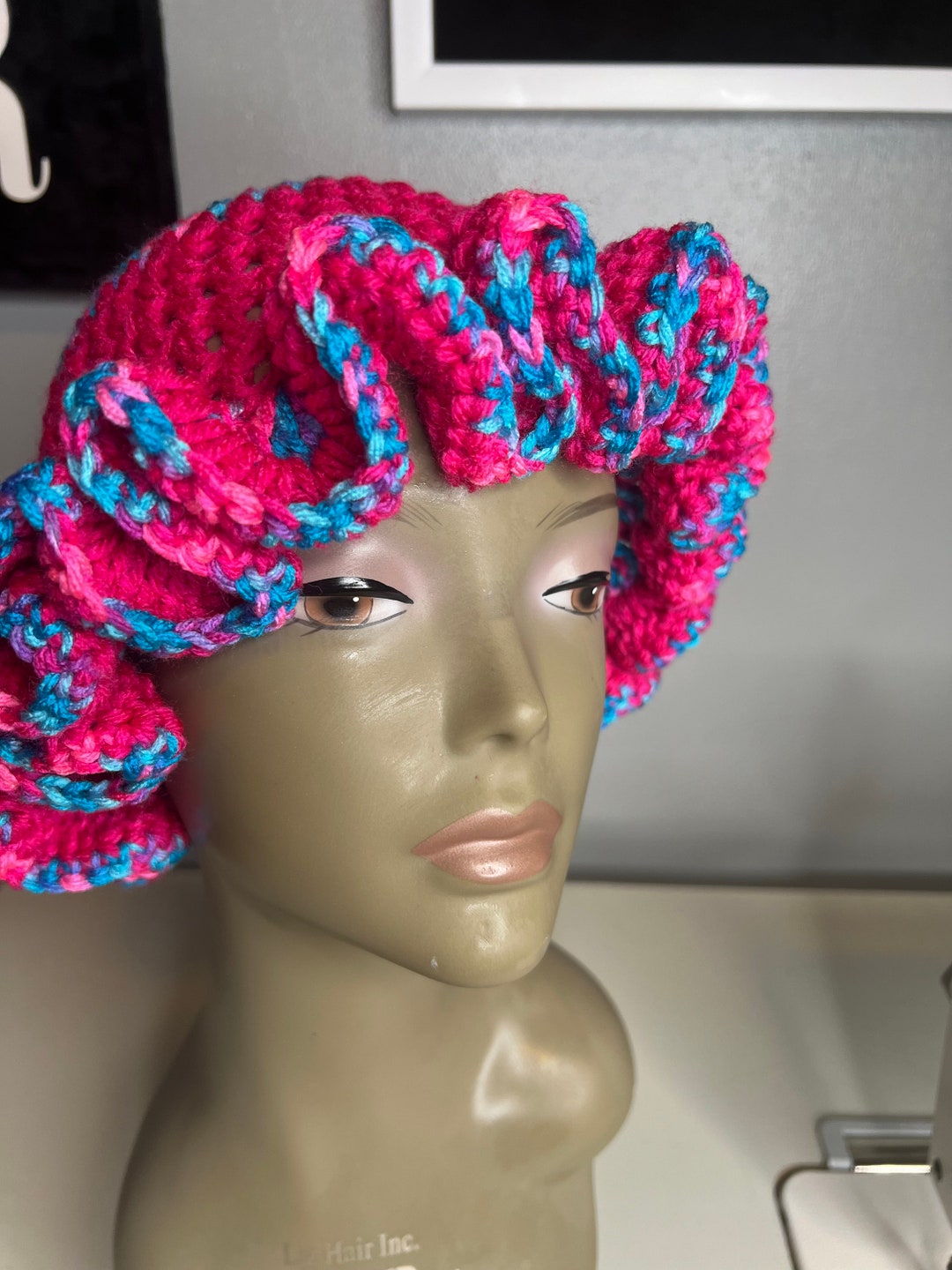 Strawberry Rasberry Crochet Ruffle Beanie - Etsy
