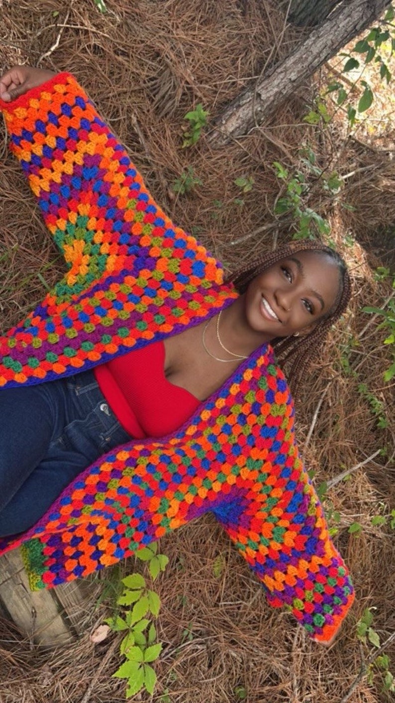 Customize Me! Oversized Crochet Cardigan - Etsy