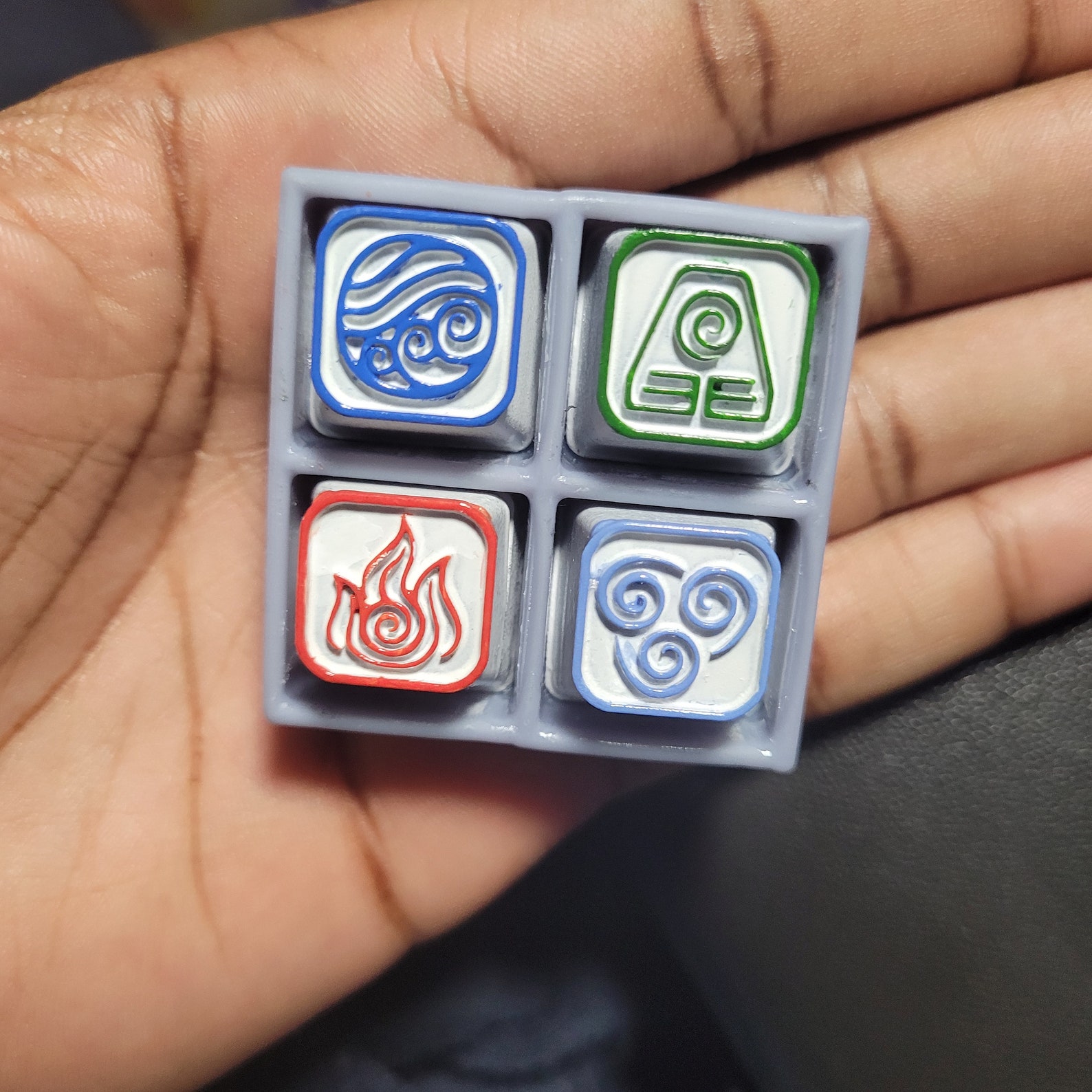 Avatar the Last Airbender Inspired 3D Printed Element Keycaps - Etsy ...