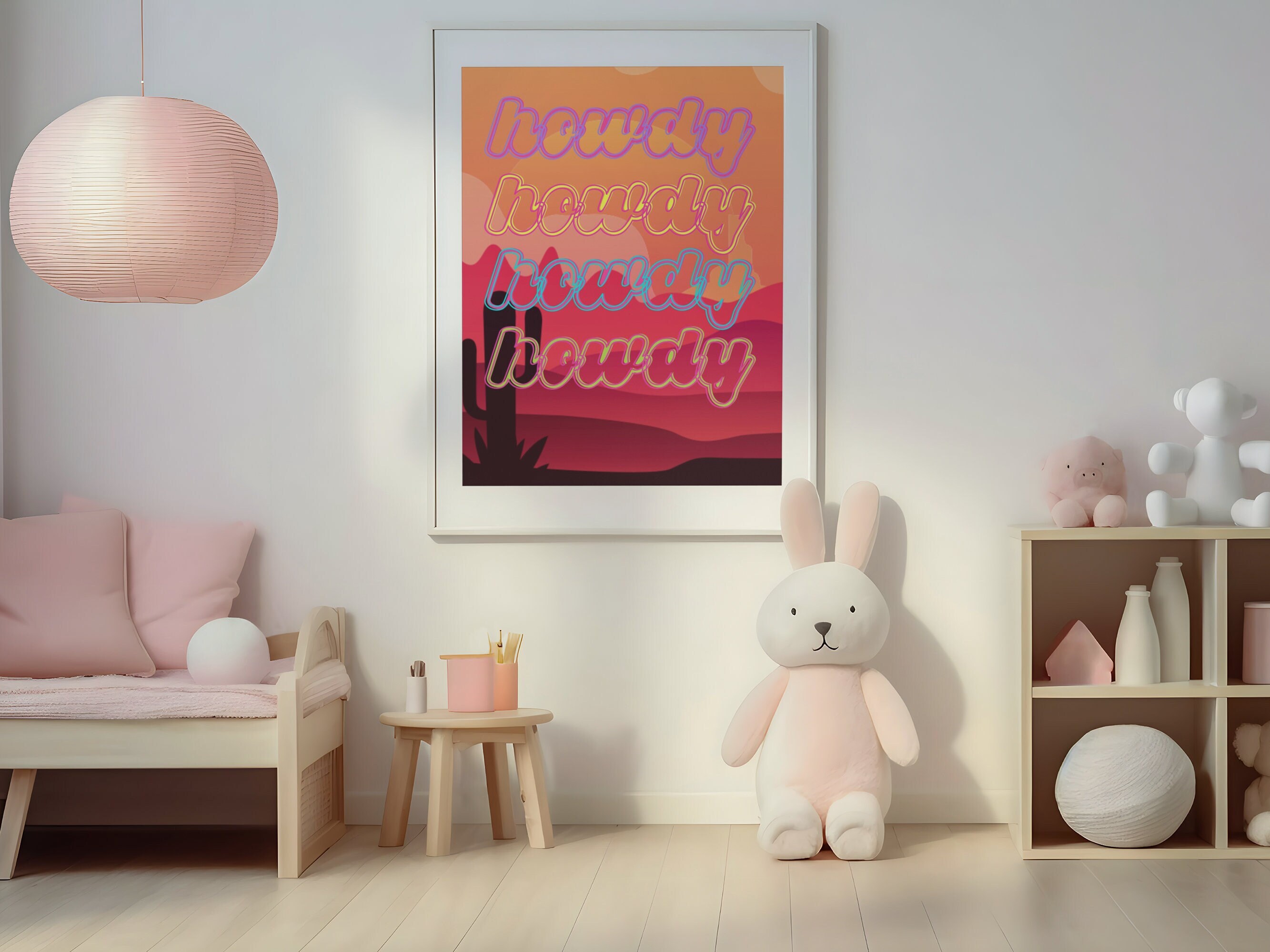 Howdy Poster for Home, Retro Western Decor, Howdy, Western Wall Decor ...