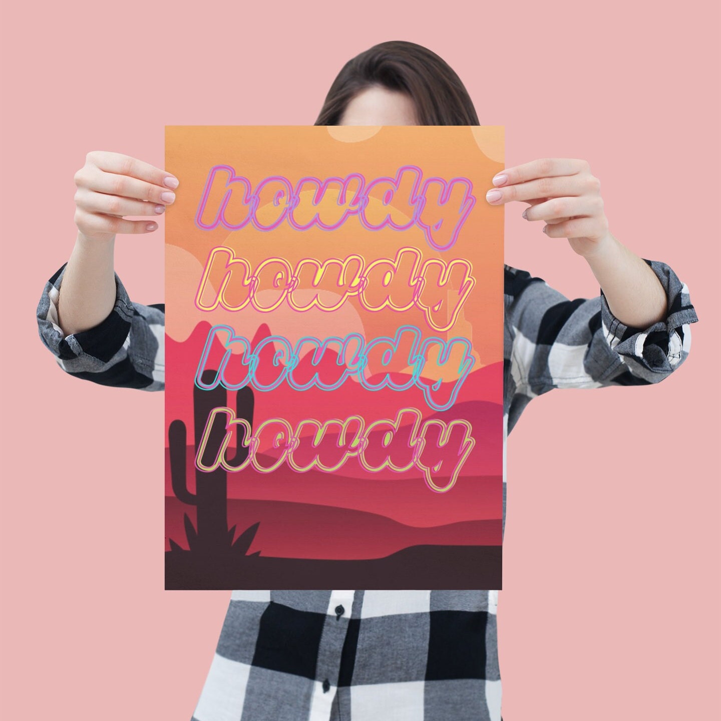 Howdy Poster for Home, Retro Western Decor, Howdy, Western Wall Decor ...