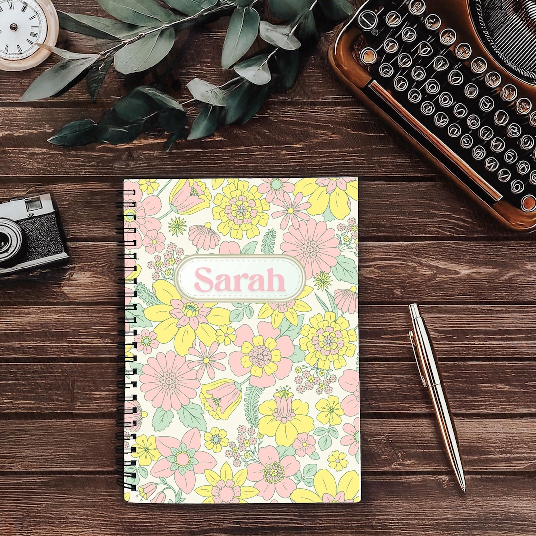 Pastel Custom Name Notebook for Teacher Personalized Notebook for Back ...