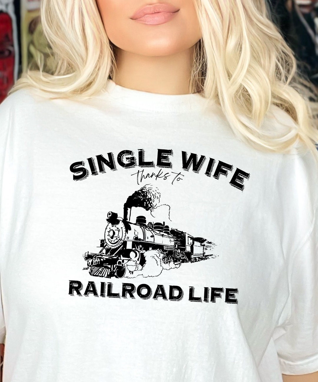 Railroad Wife Tshirt, Railroad Life, Railroad Gift, Railroad Shirt ...