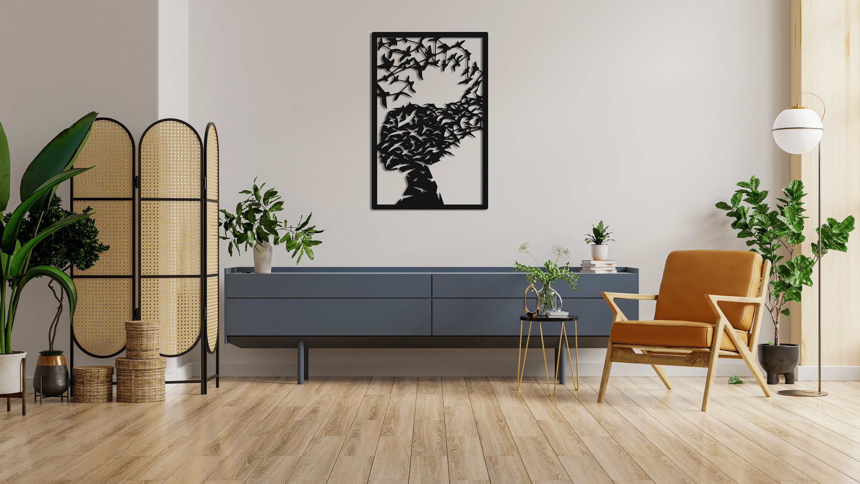 Kybele Metal Wall Art Head Full of Birds Goddesses Mythological Wall ...