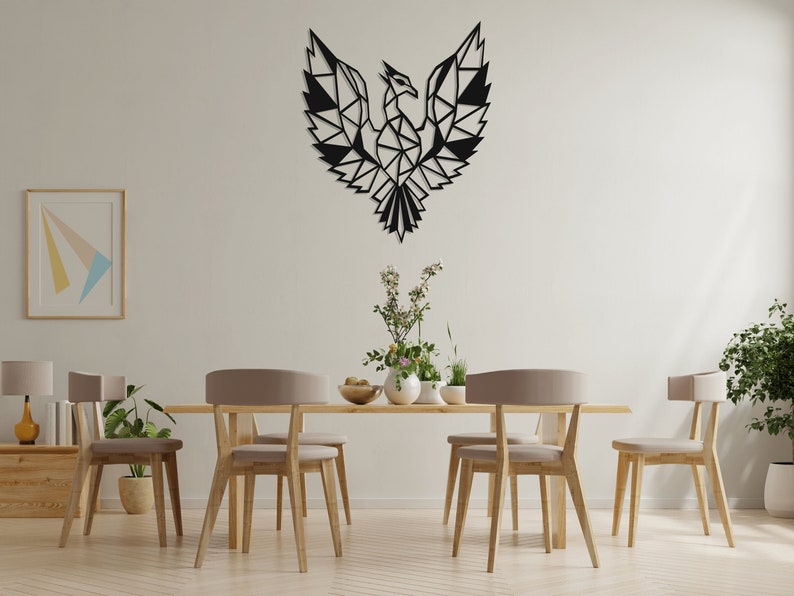 Phoenix Metal Wall Art Rising Phoenix Fire Bird Home Decor Symbol of ...