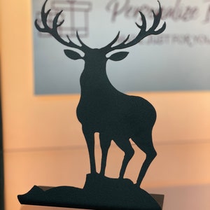 Rustic Deer Tabletop Paperweight Metal Tabletop Decor Office Decor ...