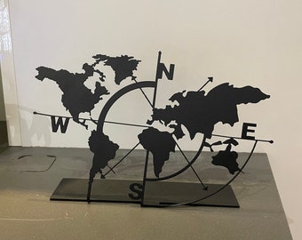 World Map Table Top - Etsy