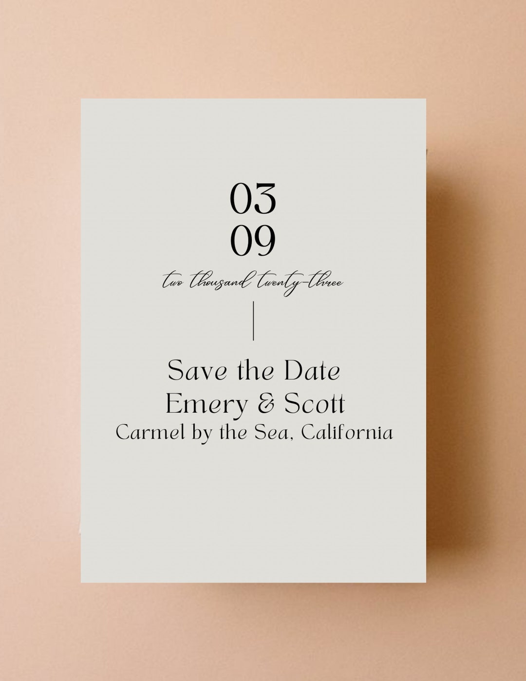 Editable Minimalist Classic Save the Date Digital Download (5X7) - Etsy