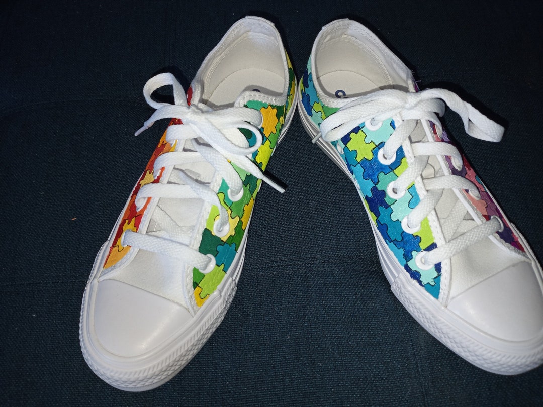 Custom Converse - Autism Awareness Puzzle Pieces - Etsy