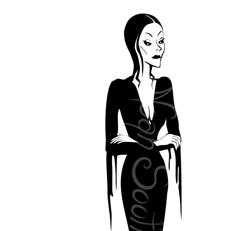Morticia Addams Svg - Etsy