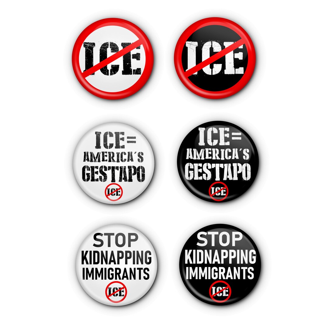 No ICE 1.5" Buttons! Anti-ice Pro-immigrant Pin-back Buttons - Etsy