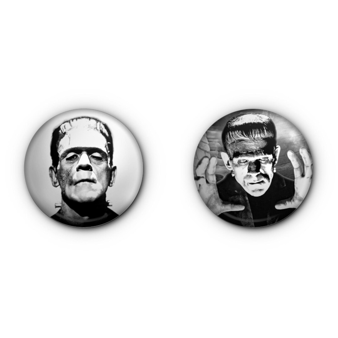 Frankenstein's Monster 1" Buttons! X2 Classic Horror Buttons! - Pin ...