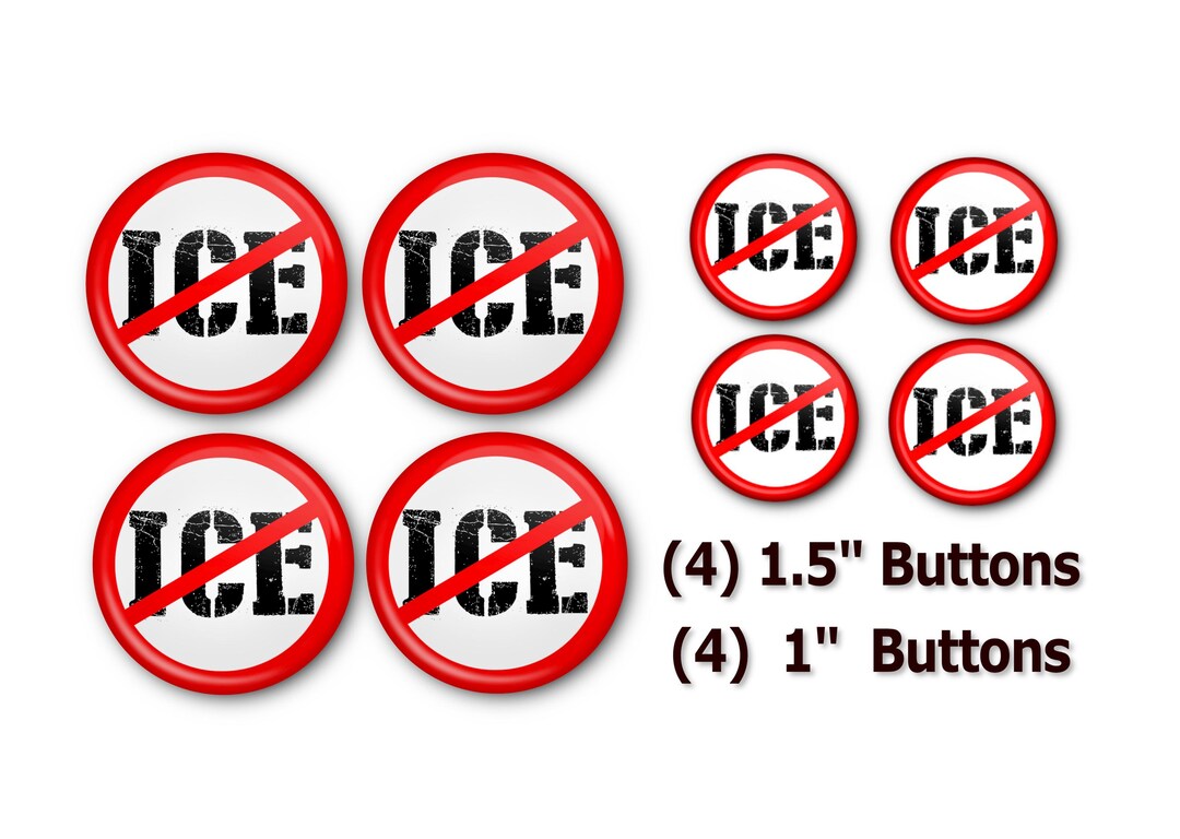 X8 NO-ICE Buttons! (4) 1.5" Pin-back & (4) 1" Pin-back Buttons - Etsy