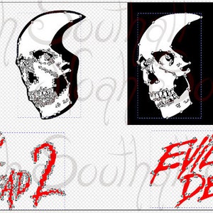 Evil Dead 2 Skull Vector Clip Art .SVG Downloadable Scale-able Images ...