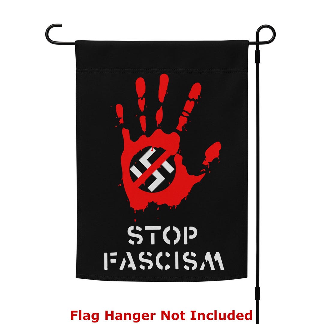 Stop Fascism Bloody Hand-print No-nazi Garden Flag (flag Only) - Etsy
