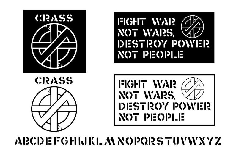 CRASS the Band Vector Clip Art .SVG - Punk Rock Downloadable Images ...