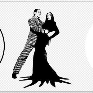 Morticia and Gomez Addams Dance .SVG & .PNG - Addams Family Inspired ...