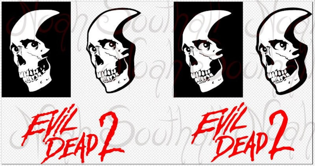 Evil Dead 2 Skull Vector Clip Art .SVG Downloadable Scale-able Images ...
