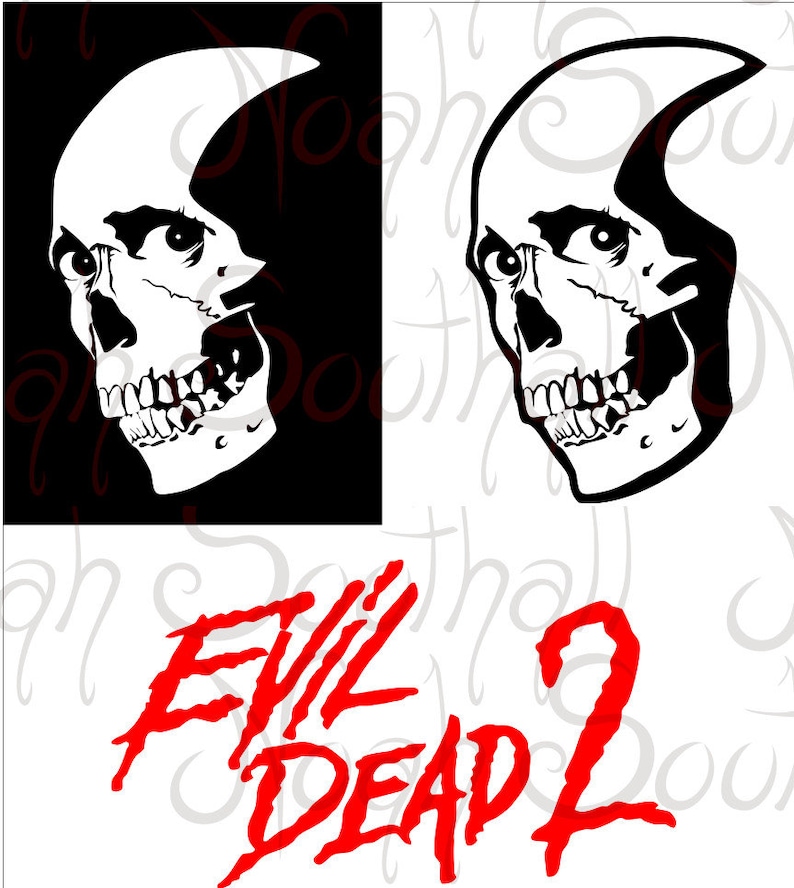 Evil Dead 2 Skull Vector Clip Art .SVG Downloadable Scale-able - Etsy