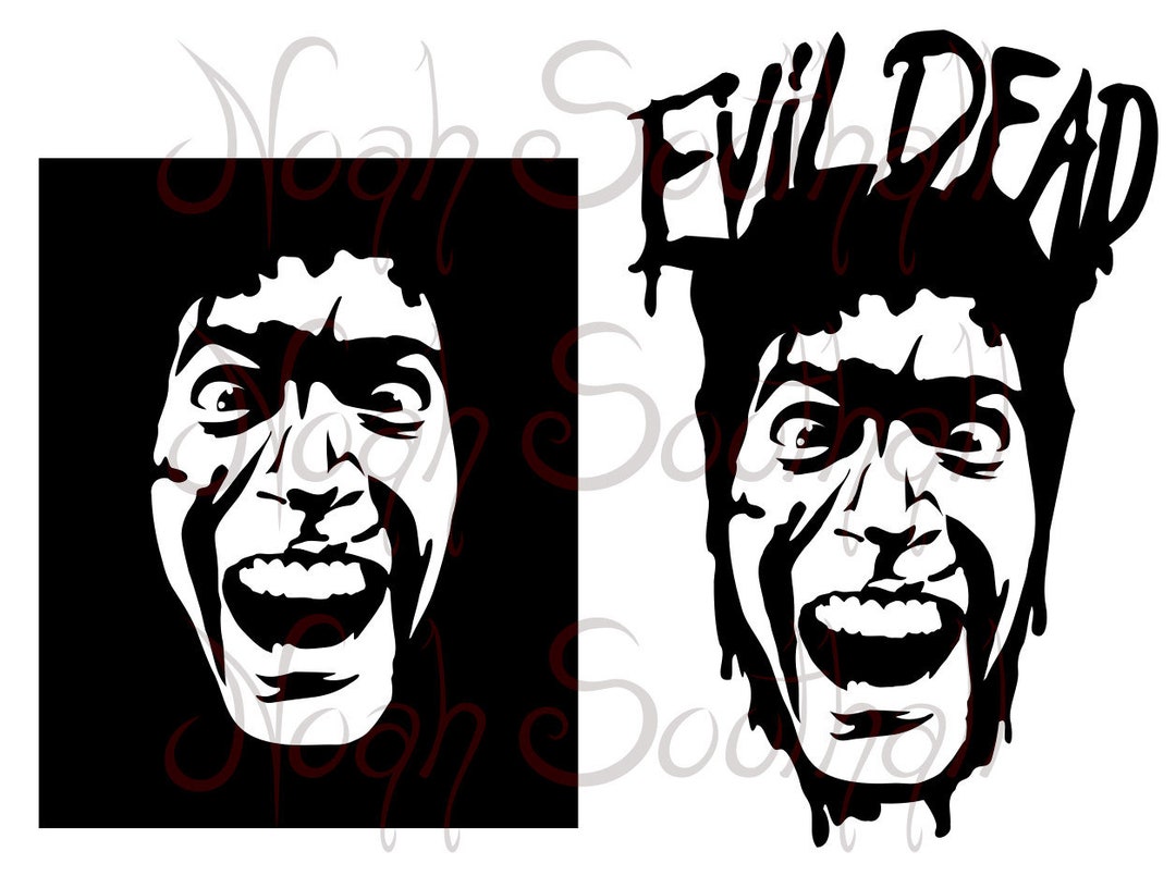 Evil Dead Ash Crazed Vector Clip Art .SVG Downloadable Scale-able ...