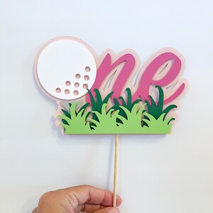 Golf Cake Topper, Girl Golf Theme Birthday, Hole in One, Golf First One ...