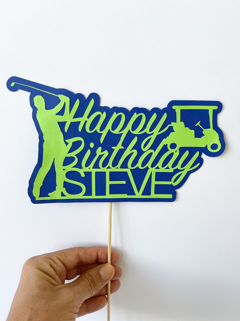 Golf Birthday Cake Topper Personalized Golf Cake Topper | Etsy