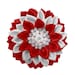 DST Inspired Brooch- Red and White Floral Brooch | Devastating Diva Pin ...
