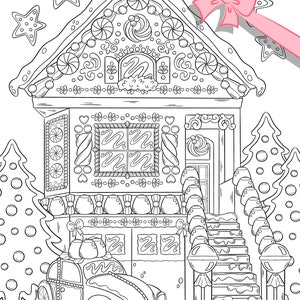 Gingerbread House Coloring Pages | Cute Christmas Coloring Pages ...