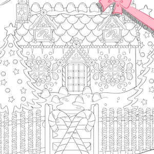 Gingerbread House Coloring Pages | Cute Christmas Coloring Pages ...