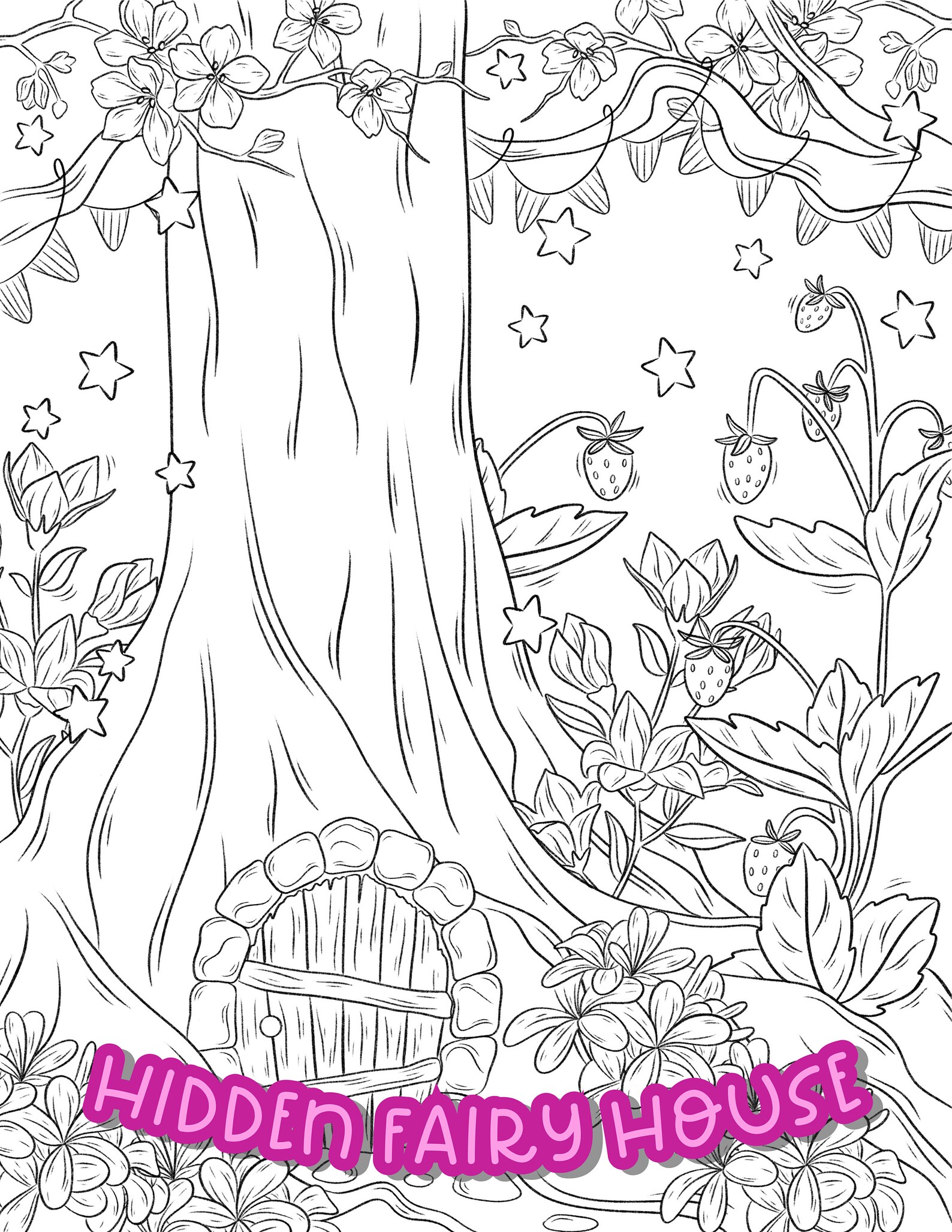 Secret Garden Coloring Page Bundle Cottagecore Nature Coloring Pages ...