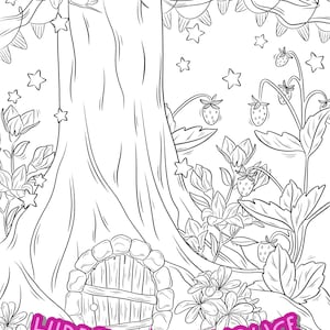 Secret Garden Coloring Page Bundle | Cottagecore Nature Coloring Pages ...
