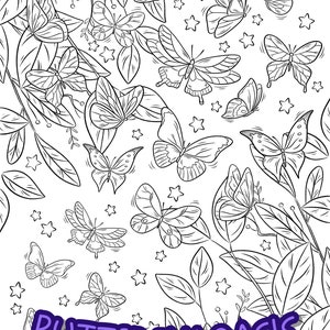 Secret Garden Coloring Page Bundle | Cottagecore Nature Coloring Pages ...