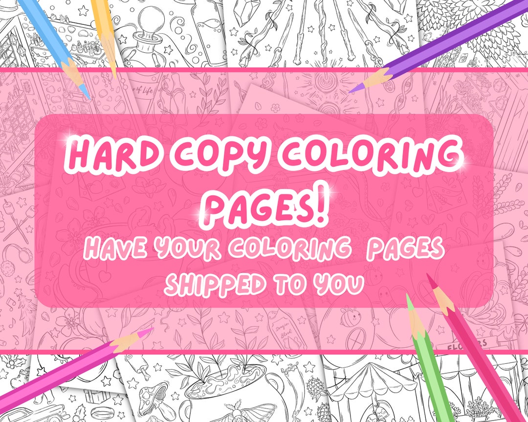 Hard Copy Coloring Pages Shipped to You | Physical Coloring Pages ...