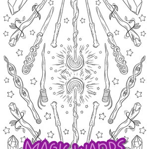 Witch Coloring Pages Vol 2 | Crystal Coloring Page | Witch Coloring ...