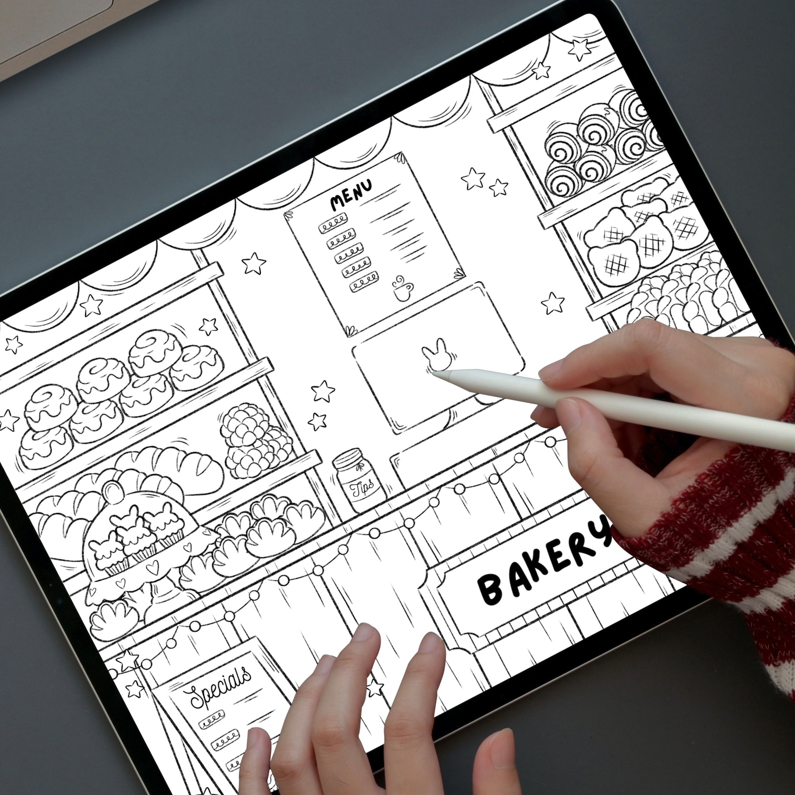 Cute Bakery Coloring Page | Kawaii Coloring Page | Kawaii Food Cute ...