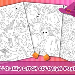Halloween Witch Coloring Pages | Cute Halloween Coloring Book ...