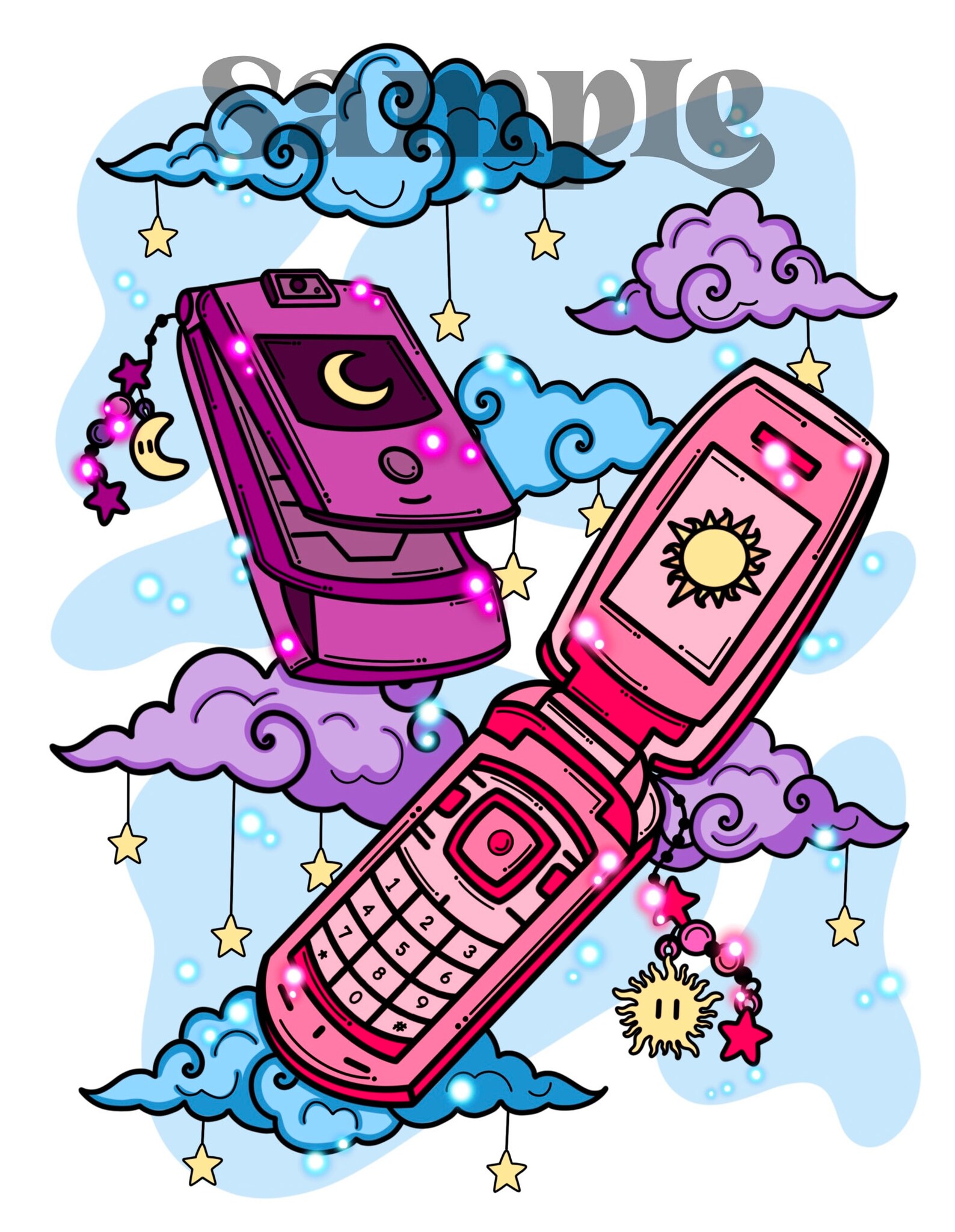 Kawaii Flip Phone Coloring Page Aesthetic Anime Coloring - Etsy
