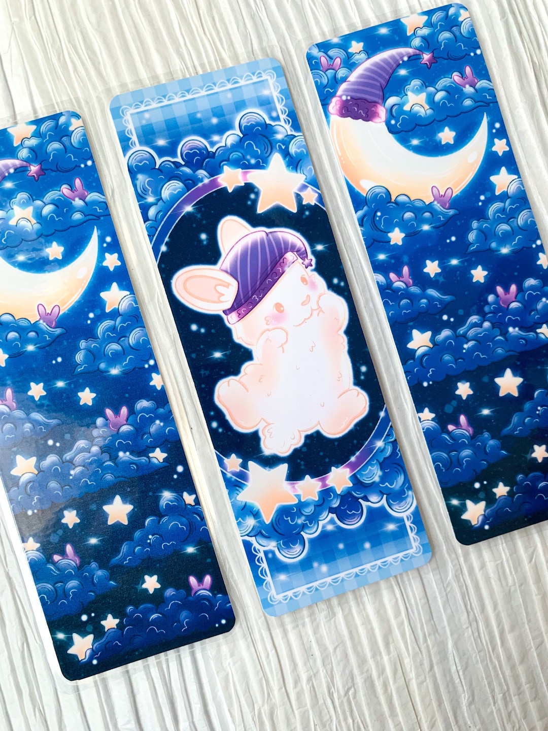 Sleepy Moon Bookmark | Dreamy Aesthetic Bookmark | Cute Bookmark for ...