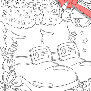 Retro Christmas Coloring Pages Vintage Santa Christmas Coloring Book ...