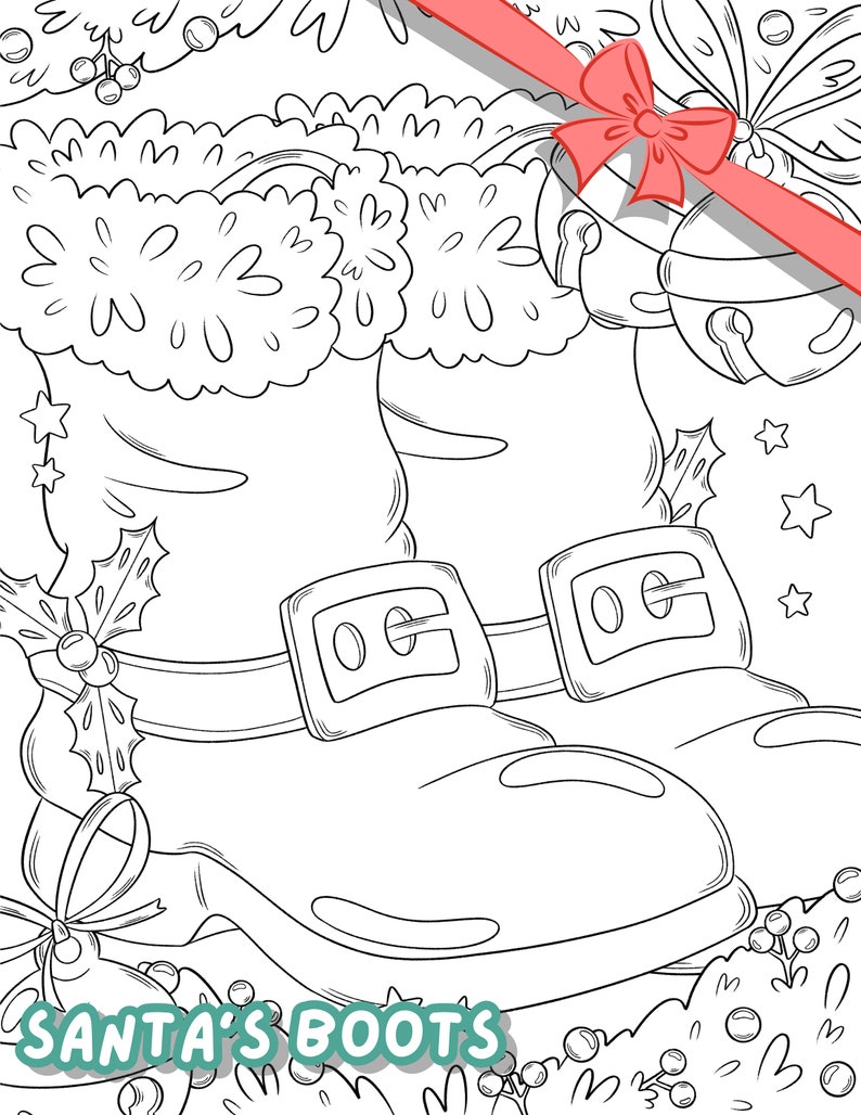 Retro Christmas Coloring Pages | Vintage Santa, Winter Wonderland ...